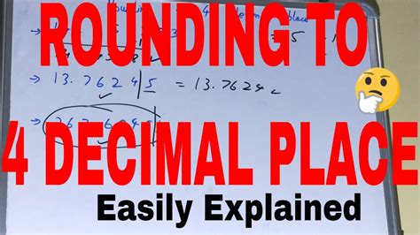 How To Round Off To 4 Decimal Places Rounding To 4 Decimal Places Rounding 4 Decimal Places