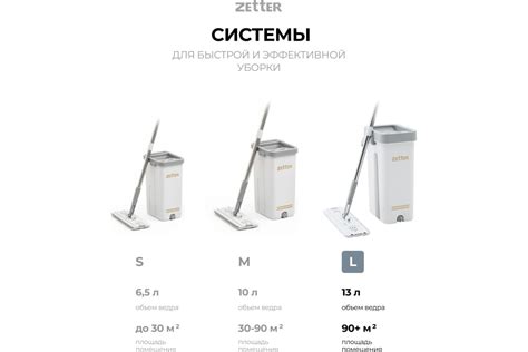 Швабра с отжимом и ведром premium xl (13 л) белое ZETTER ZIP-HOME-0322 ...