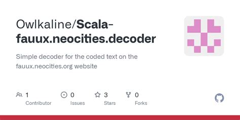 GitHub Lilith645 Scala Fauux Neocities Decoder Simple Decoder For