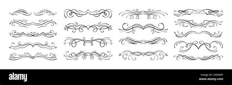 Classic Line Separators Calligraph Dividers Set Decorative Book Embellishment Vintage Ornaments