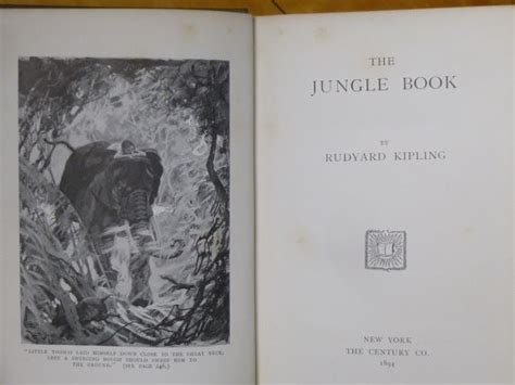 The Jungle Book By Kipling Rudyard Near Fine Hardcover 1894 1st
