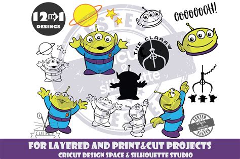 Toy Story Svg Alien Bundle Svg Design Files For Cricut Etsy
