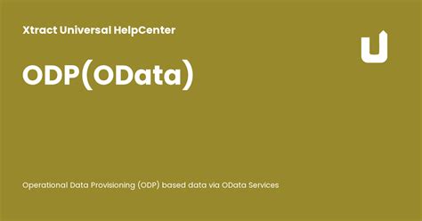 Odpodata Xtract Universal Helpcenter