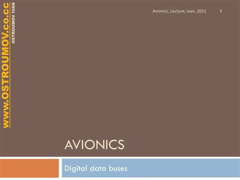 Avionics Digital data buses | PDF