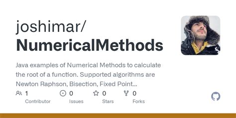 Github Joshimarnumericalmethods Java Examples Of Numerical Methods