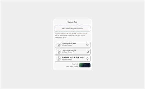 Account And File Upload Modal Behance