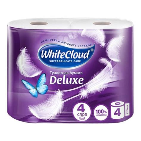 Туалетная бумага О'кей White Cloud 4 слоя 4 рулона - купить с доставкой ...