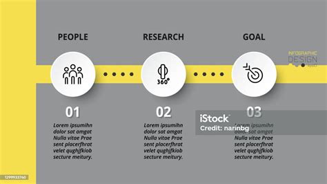 원형 형식을 통한 비즈니스 작업의 3단계 프레젠테이션 및 계획 벡터 인포그래픽 0명에 대한 스톡 벡터 아트 및 기타 이미지 0명 계획 교육 Istock