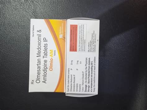 Olmio Am Olmesartan Medoxomil 20 Mg Amlodipine 5mg 1010 Tab
