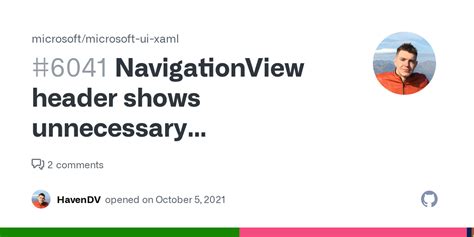 Navigationview Header Shows Unnecessary Indentation Issue