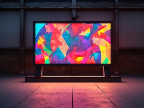 Premium Photo Dynamic Led Screen Mockup For Vibrant Displays Ai Generated