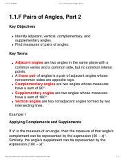 Understanding Angle Pairs: Definitions and Examples | Course Hero