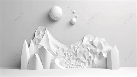 3d 렌더링 깨끗한 캔버스 위의 흰색 세계에서 최소한의 종이 개념 탐구 부시 배경 하얀색 배경 종이 배경 이미지 Hd