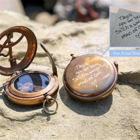 Engraved Compass Etsy