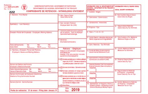 Formulario W 2PR W 2c Para 2021 Formulario De Presentac I Oacute N