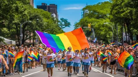 Premium Ai Image Inclusive Lgbt Pride Parade Celebrating Love 44x