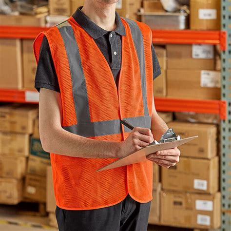 Lavex Class 2 Orange High Visibility Surveyor S Safety Vest With Hook