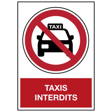 Panneau Taxis Interdits ISO 7010 OZC Signalétique