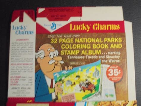 Lucky Charms Vintage Cereal Box Prototype Layout Box General Mills 1964