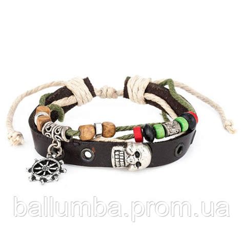 Браслет Summer Time Дерево Металл Кожа Wood Iron Skin Кожаный с ...