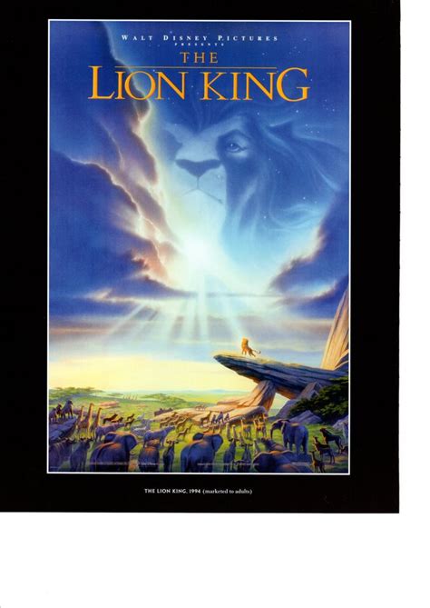 Vintage Disney Poster Print Marketed To Adults The Lion King Item X