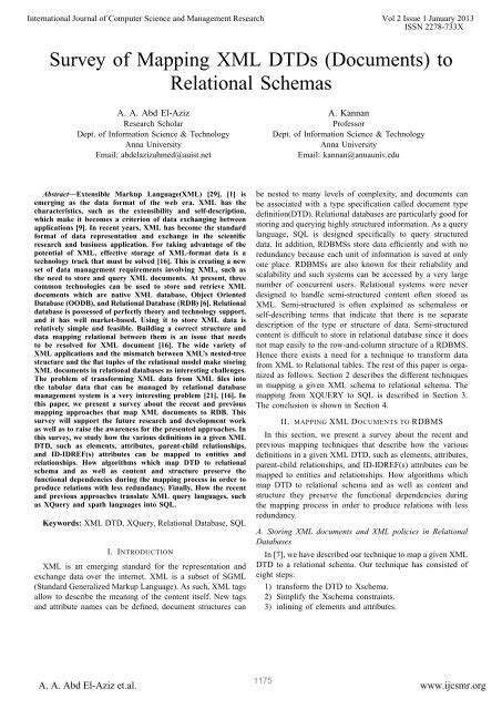 survey of mapping xml dtds documents to researchgate