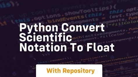 Python Convert Scientific Notation To Float Youtube