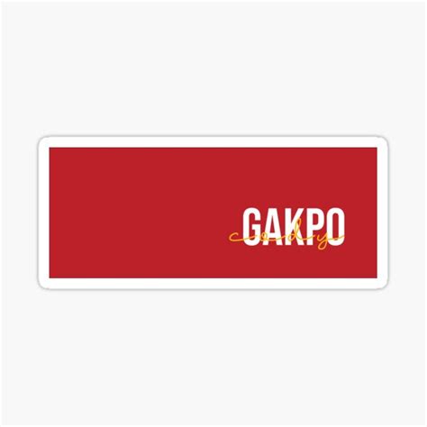 Cody Gakpo Bold Cursive 22 23 Season Sticker For Sale By Gotchaface