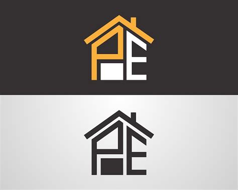 Premium Vector Initial Letter Pe Roof Logo Design With Real Estate