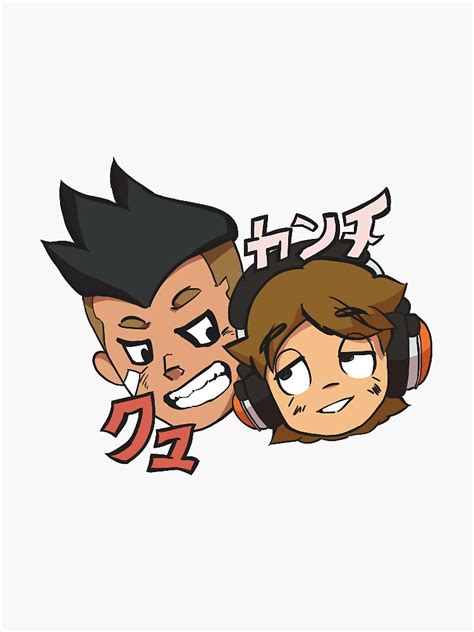 Yokai Watch Bear And Eddie Sticker For Sale By Wohstuff Redbubble