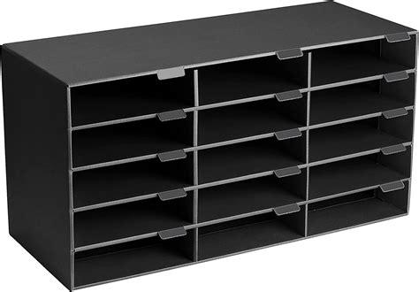 Adiroffice 15 Compartment File Storage Literature Organizer Desktop