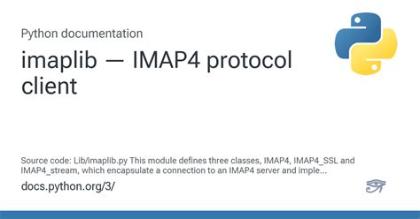 Imaplib — Imap4 Protocol Client — Python 3137 Documentation