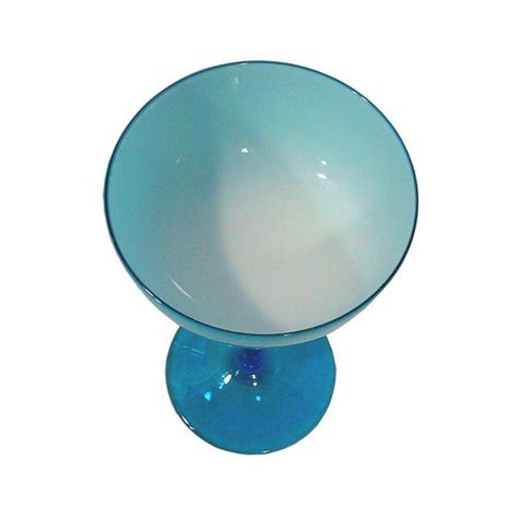 Carlo Moretti Blue Cased Glass Tall Compote Vases Set Of 3 Chairish