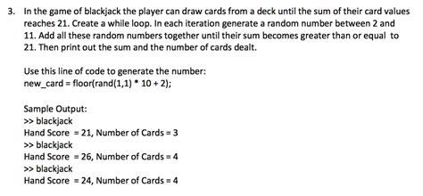 Solved In The Game Of Blackjack The Player Can Draw Cards
