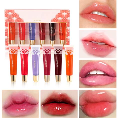 Xiangbing Lip Butters 6pc Clear Lip Gloss Pack Oils With Mintl