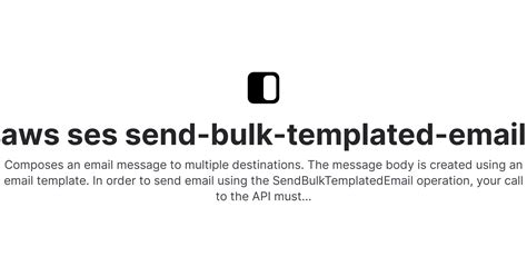 Aws Ses Send Bulk Templated Email Fig