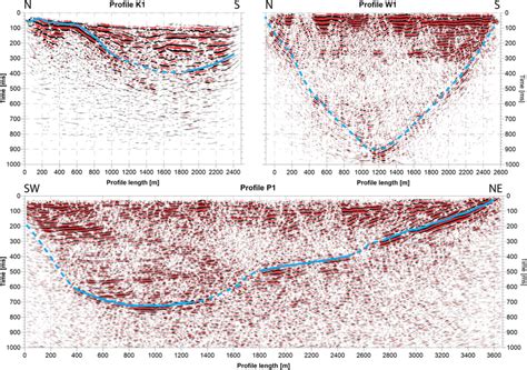 Seismic Reflection Profiles Acquired Along The Lines Shown In Fig 2