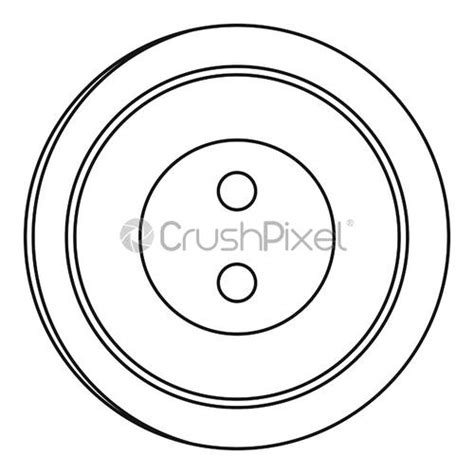 Plastic Button Icon Outline Style Stock Vector Crushpixel