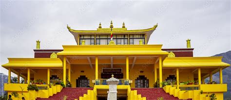 Gyuto Monastery Himachal Pradesh India The Picture Includes Almost All Of The Architectural
