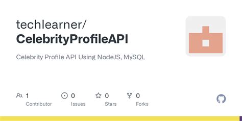 GitHub Techlearner CelebrityProfileAPI Celebrity Profile API Using