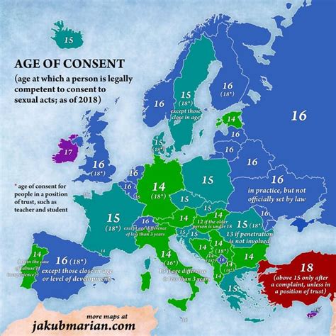 Age Of Consent Map In Europe R Europe