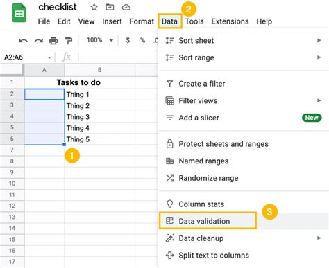How to Сreate a Checklist in Google Sheets Spreadsheet Daddy