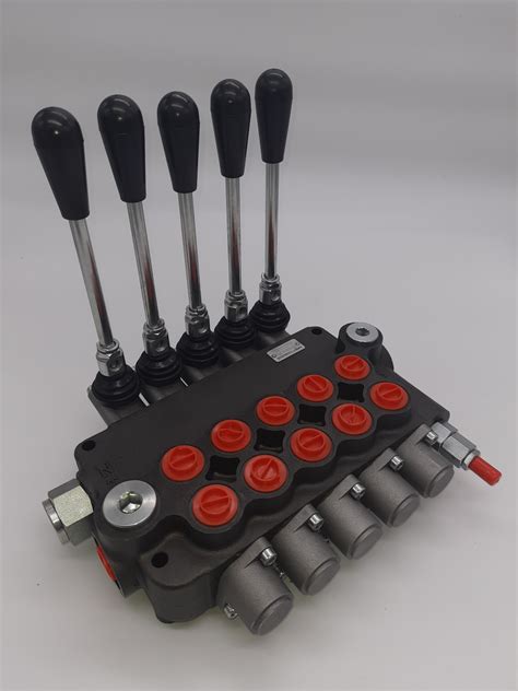 Hydraulik Handsteuerventil Steuergerät 80L Min 5 Fach 5x doppelwirkend