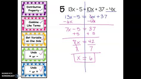 Solving Multi Step Equations Youtube