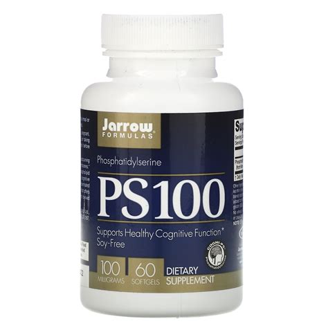 Jarrow Formulas, PS 100, 포스파티딜세린(Phosphatidylserine), 100 mg, 60 소프트젤 ...