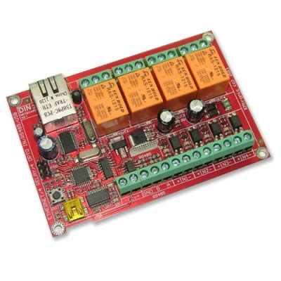 WEB Internet Ethernet Controlled Relay Board Arduino Compatible RS USB