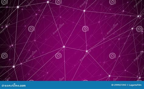 Line Up Abstract Connections Connected Lines And Dots In Hypnotic Geometry Pattern Of