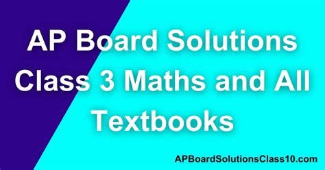 Ap Board Solutions Class 3 Maths And All Textbooks Ap Board Solutions
