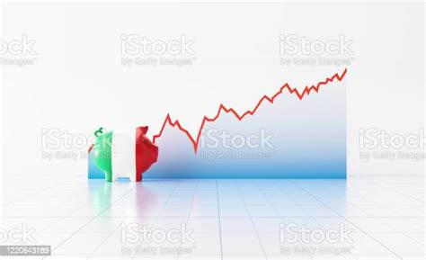 흰색 배경에 선 그래프 앞에 앉아 이탈리아 국기로 질감 돼지 저금통 0명에 대한 스톡 사진 및 기타 이미지 0명