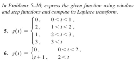 Solved In Problems 5 10 Express The Given Function Using